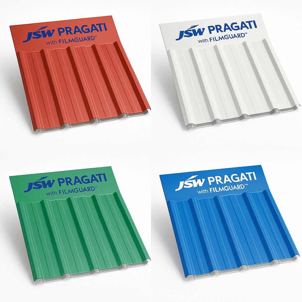 JSW Pragati+ Colour Coated Roofing Sheets | Arcslot
